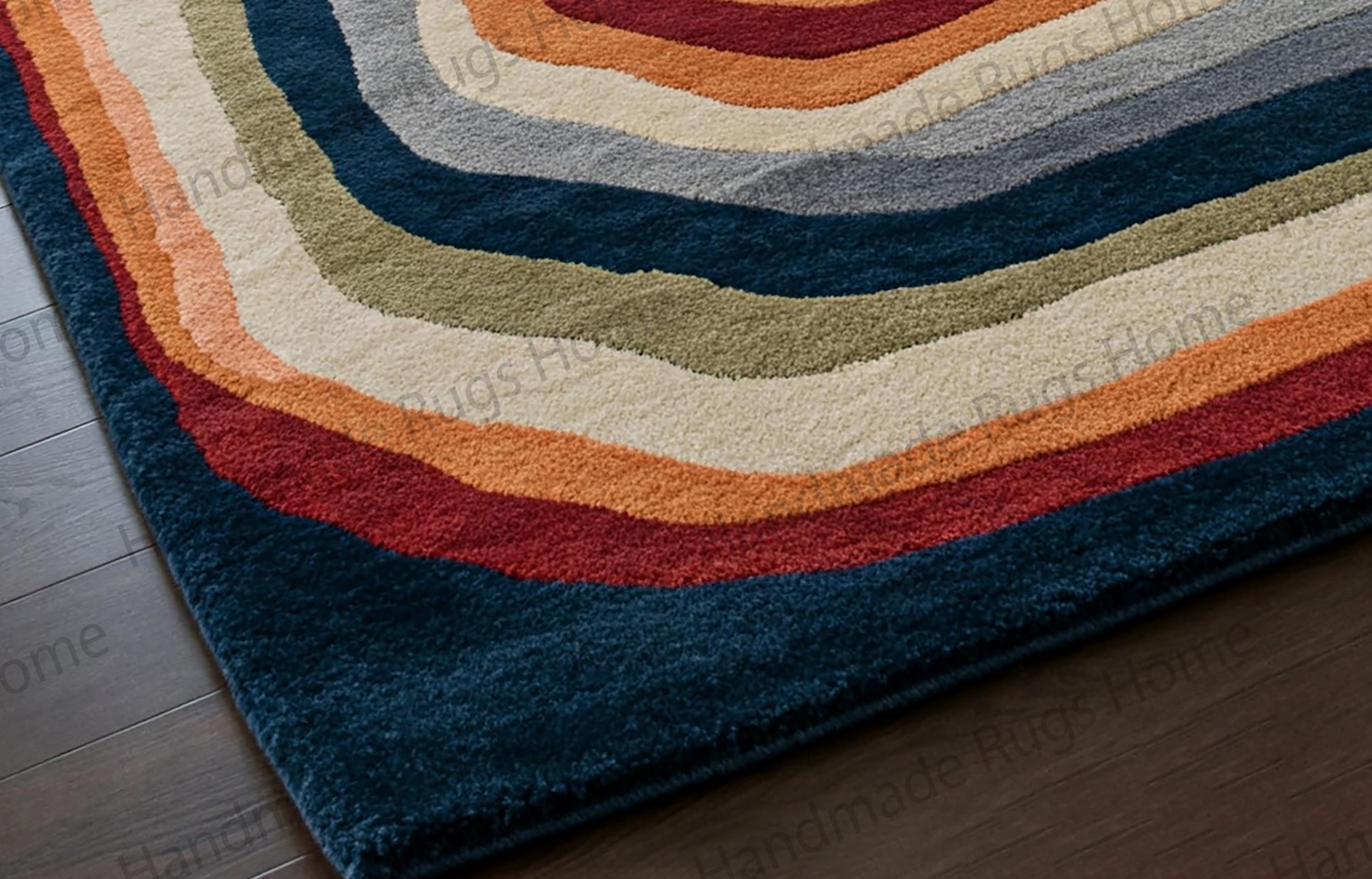 Hand Tufted Geode Inspired Rug | Multicolor Abstract Area Carpet for ...