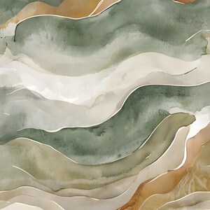 Digital Wall Art Calming Nature-inspired Abstract Design for Instant ...