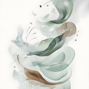 Digital Wall Art Calming Nature-inspired Abstract Design for Instant ...