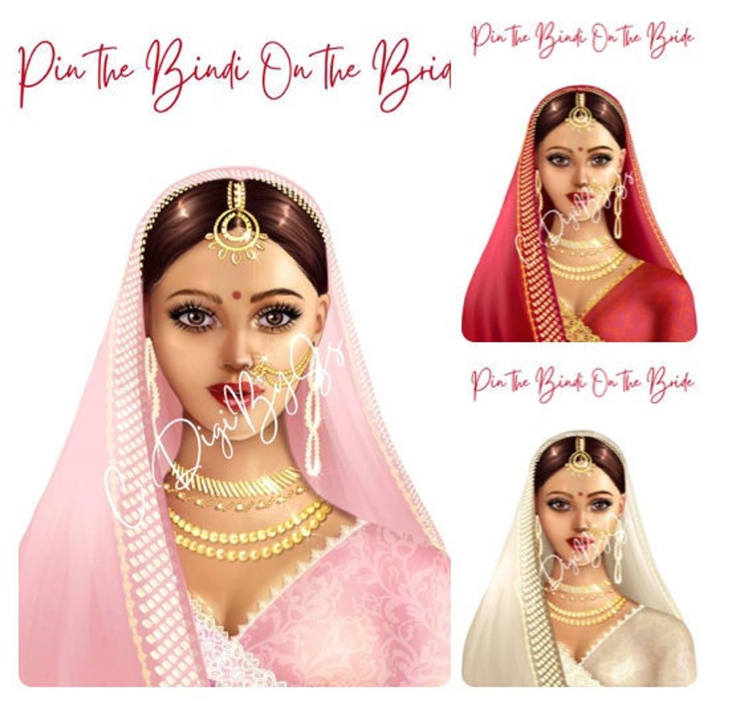 Bridal Shower Game Pin the Bindi on the Bride premium - Etsy UK