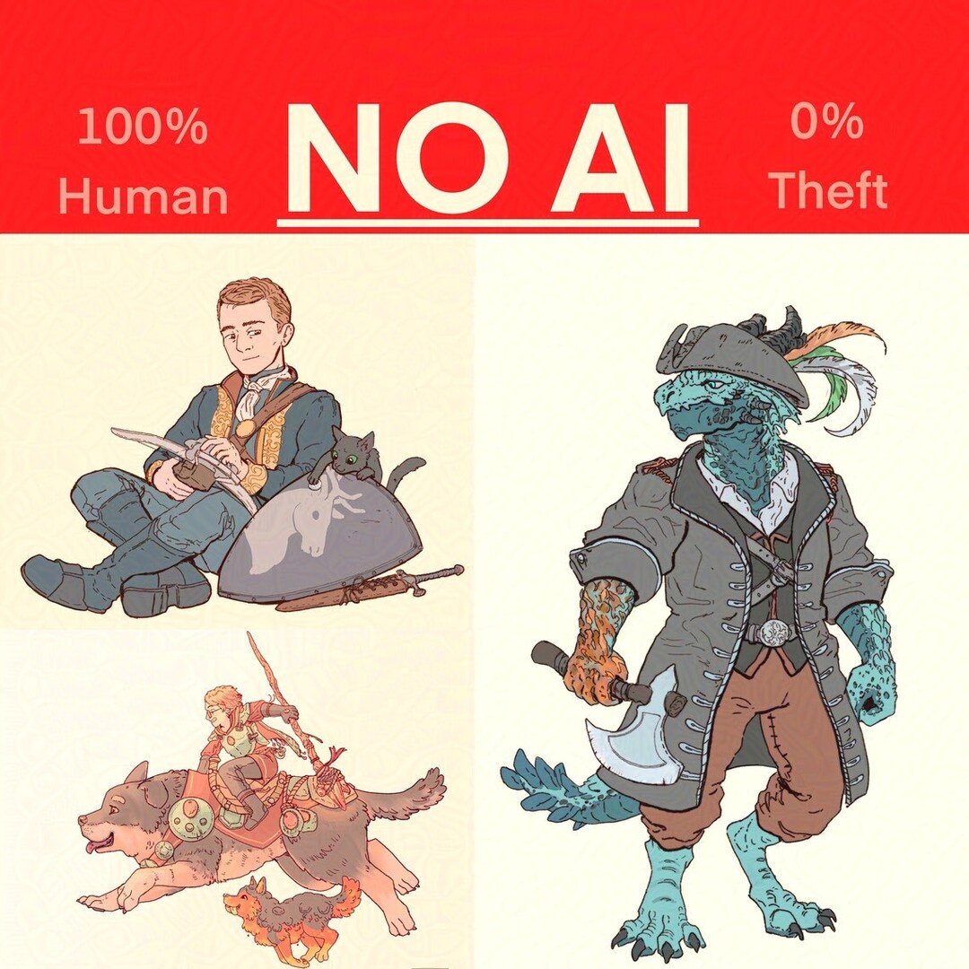 Digital FLAT-COLOR DND Character Art Commission, Dnd Commission, No Ai ...