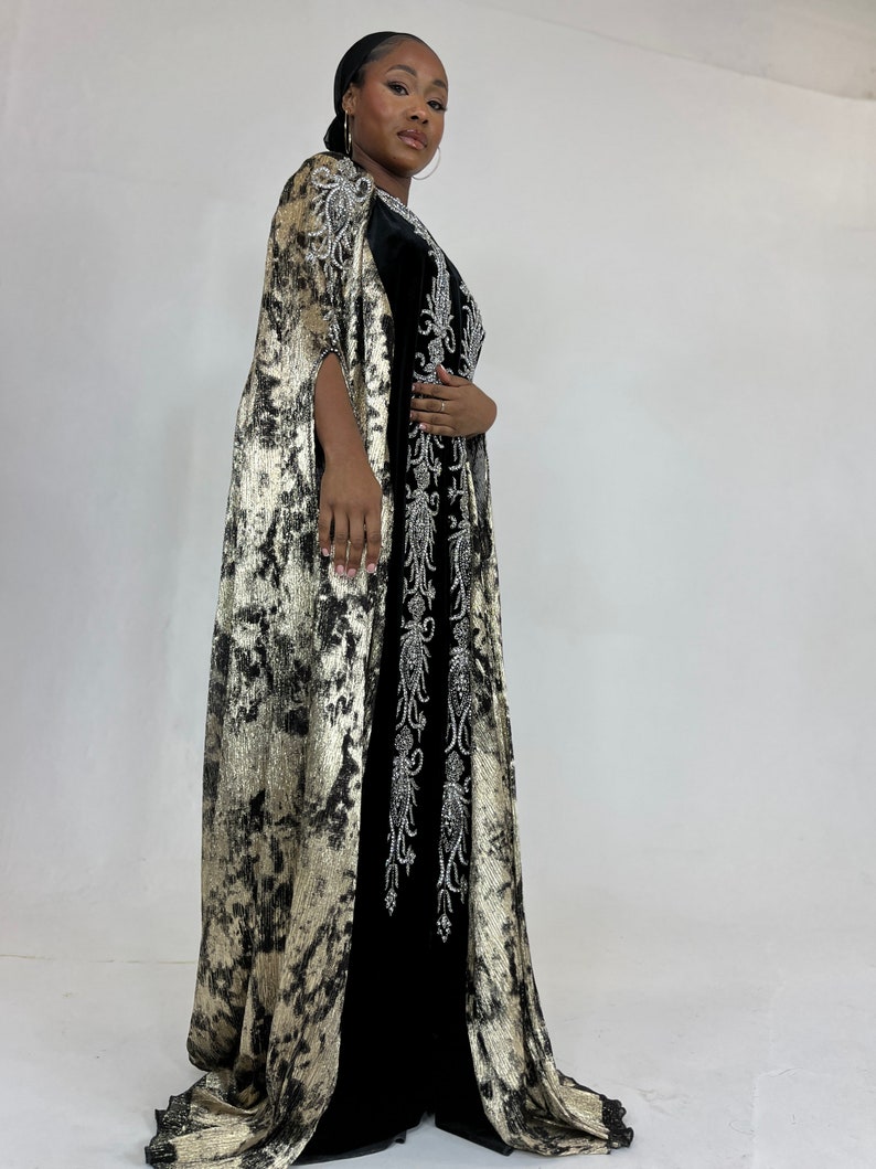 Luxury Dubai Cape Abaya Long Gown Hijab Dress - Etsy