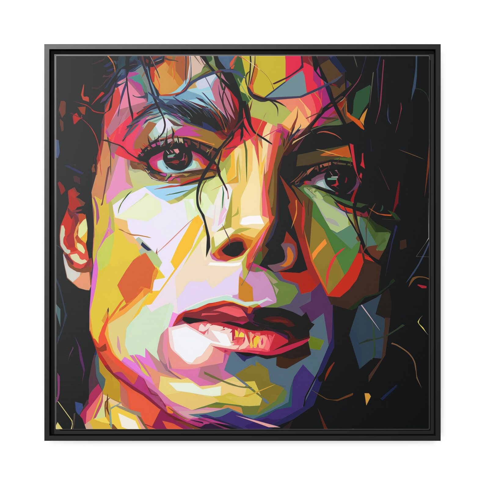 Michael Jackson Portrait Poster Sustainable Framed Canvas Print Wall ...