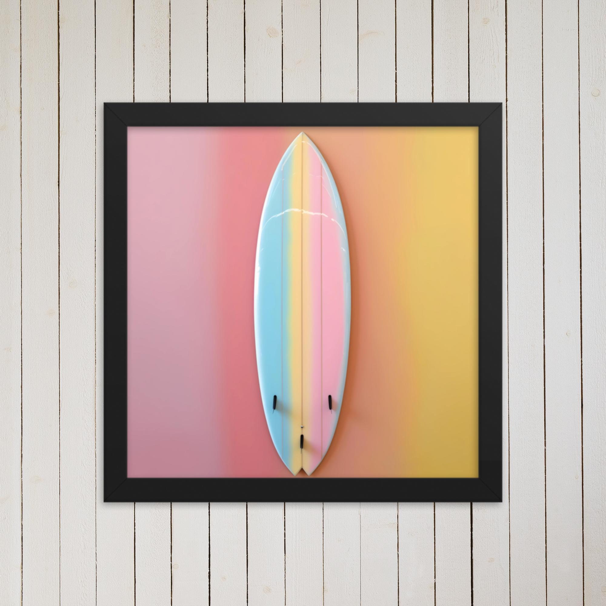 Surf Board Wall Art Surf Aesthetic Framed Print - Etsy