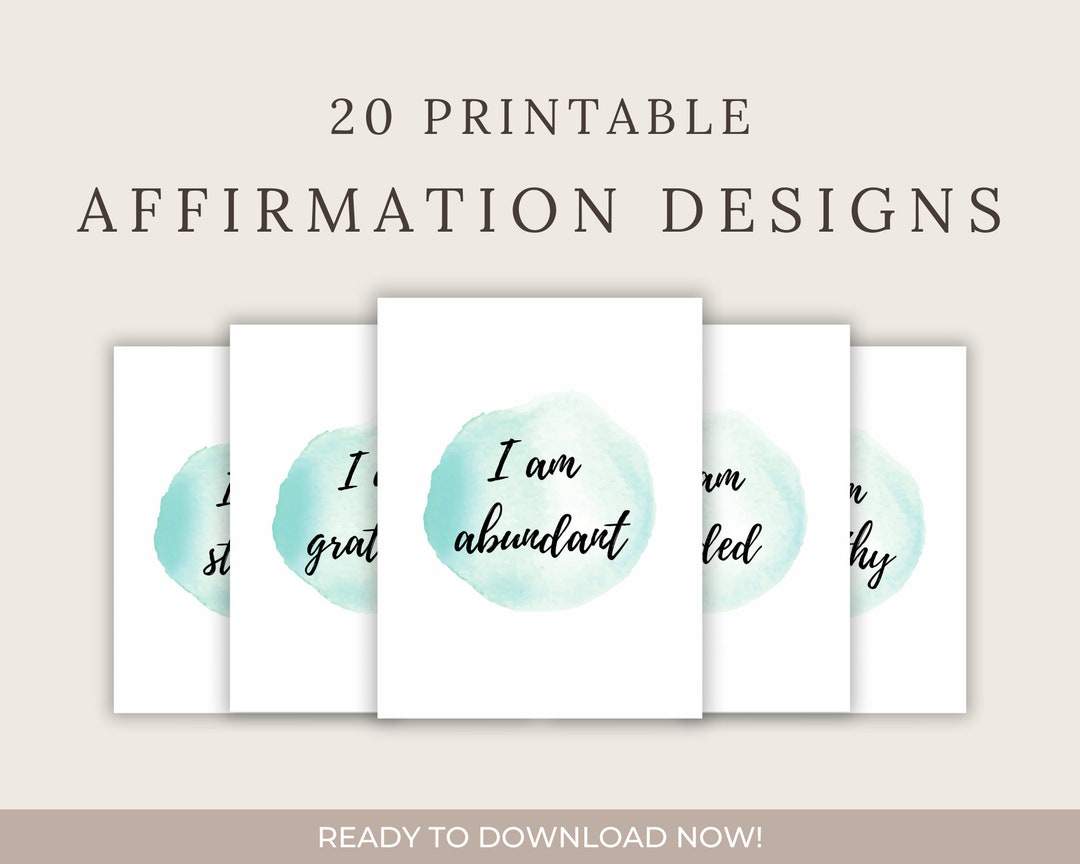 Printable Affirmation Prints, Digital Affirmation Prints, Wholesale ...