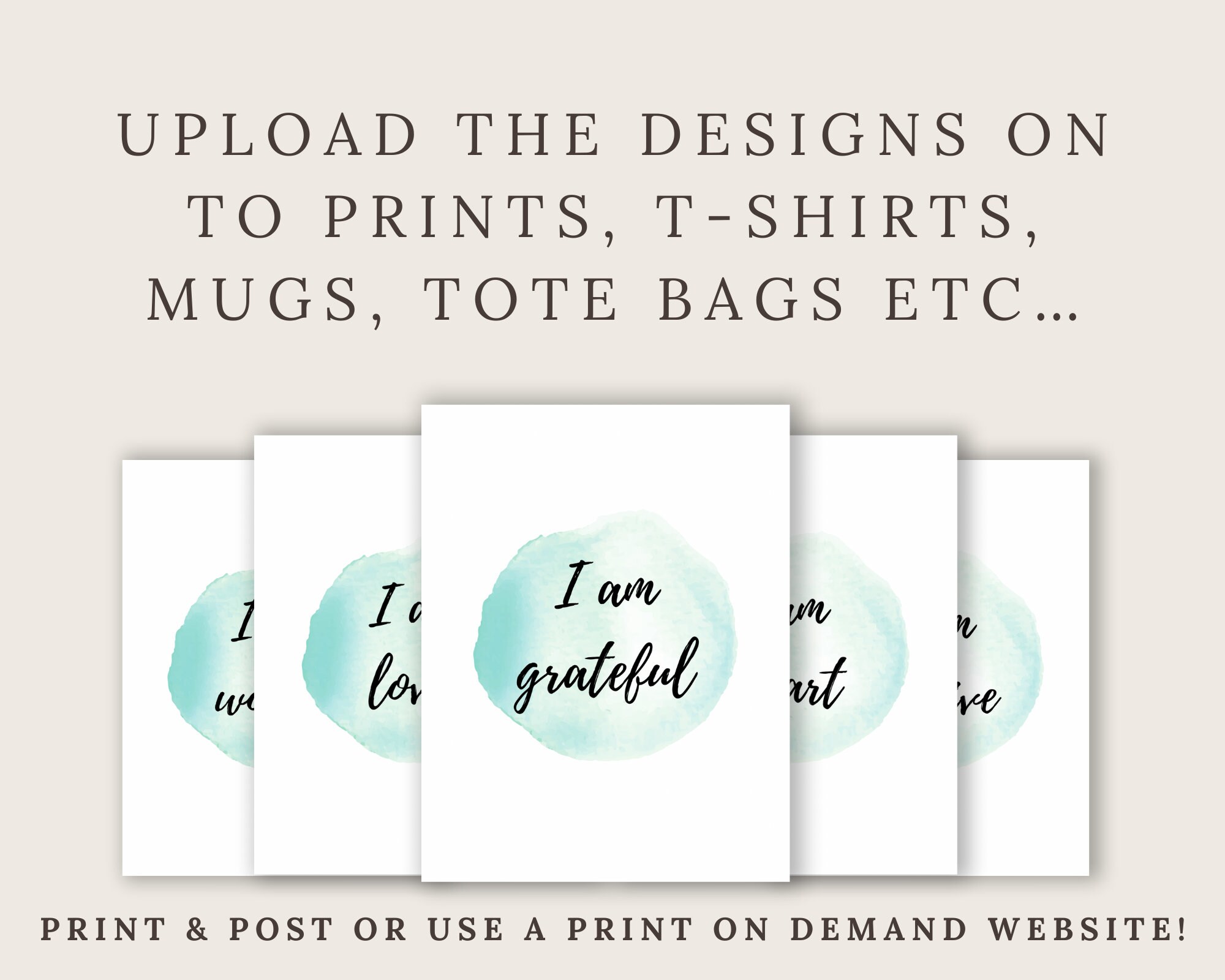 Printable Affirmation Prints, Digital Affirmation Prints, Wholesale ...