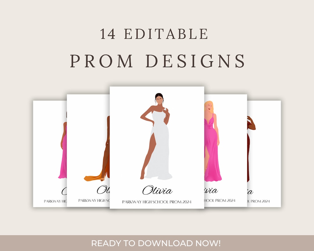 Editable Prom Designs , Editable Canva Template, Wholesale Print ...