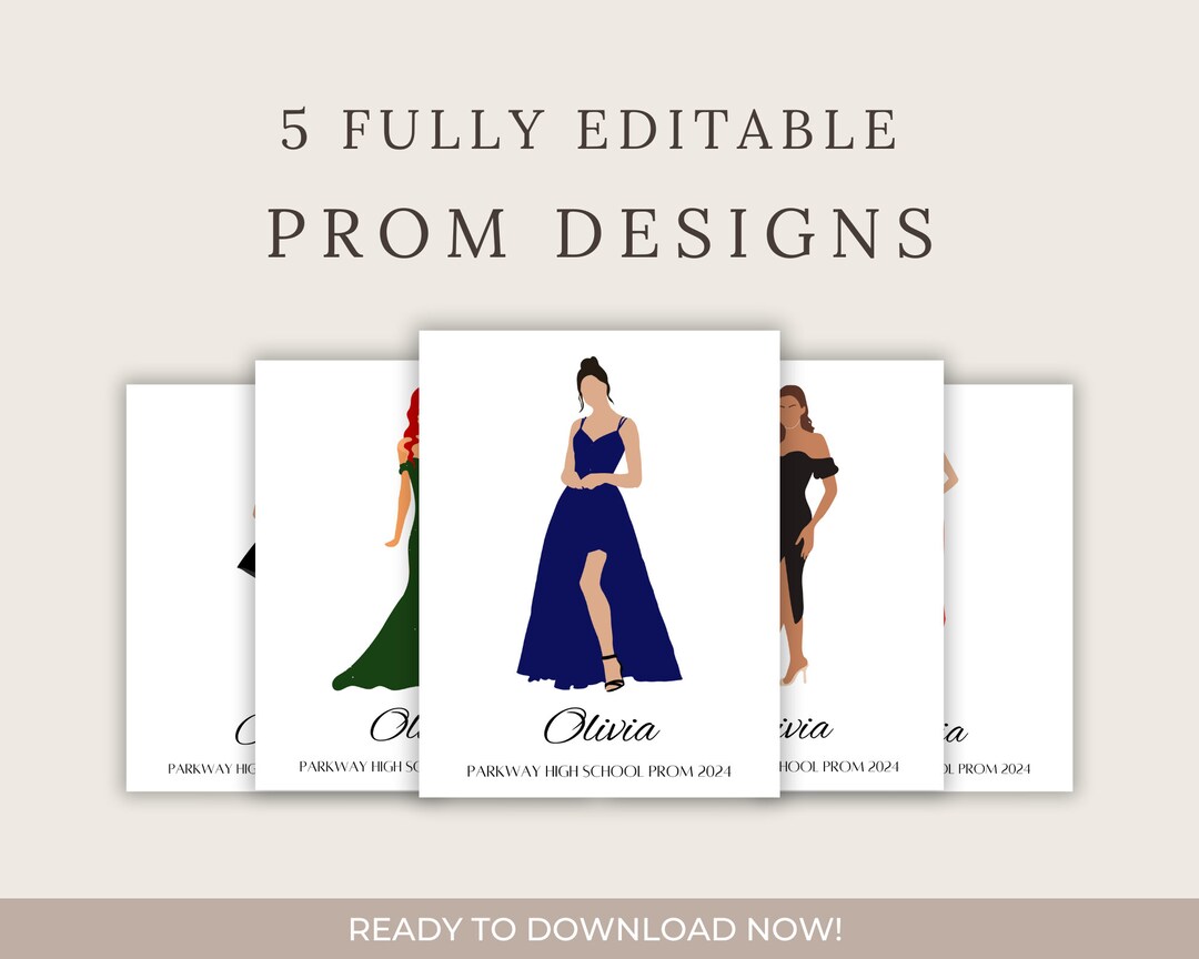 Editable Prom Designs , Editable Canva Template, Wholesale Print ...
