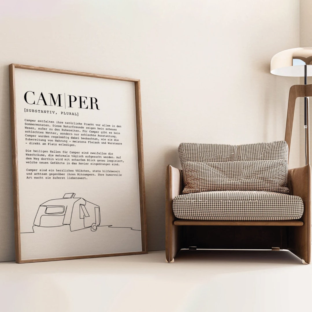 Camping & Road Trip Poster Mural With Saying Funny Artwork Gift for ...