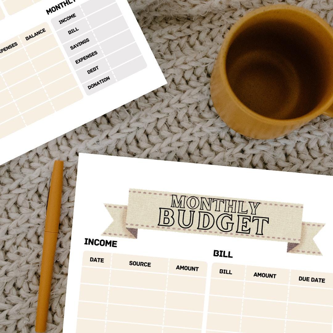 Printable Rustic Planner (daily, Weekly & Monthly) - Etsy