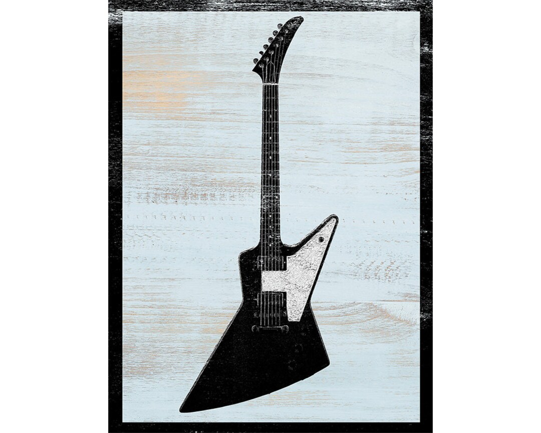Gibson/epiphone Explorer Guitar Artwork, Poster, Wall Art, Music ...