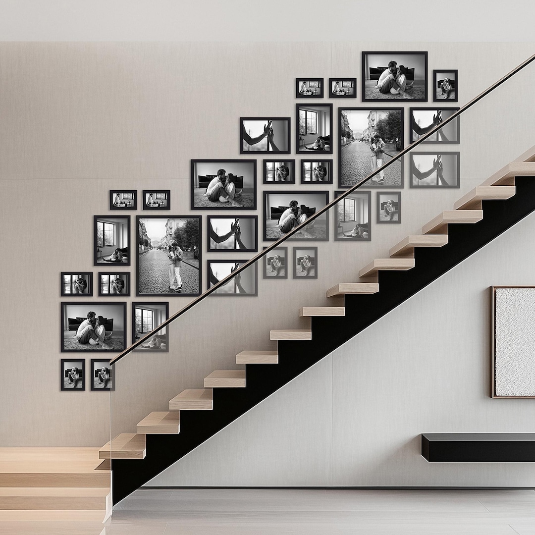 For IKEA FISKBO Picture Frames – Gallery Template Stairs 253 × 220 Cm ...