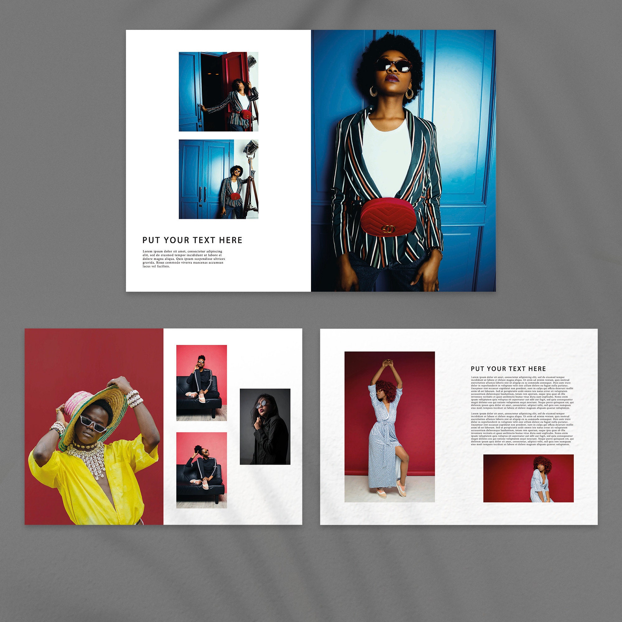 Photoshop Portfolio Template DIN A4 Colorful Design - Etsy