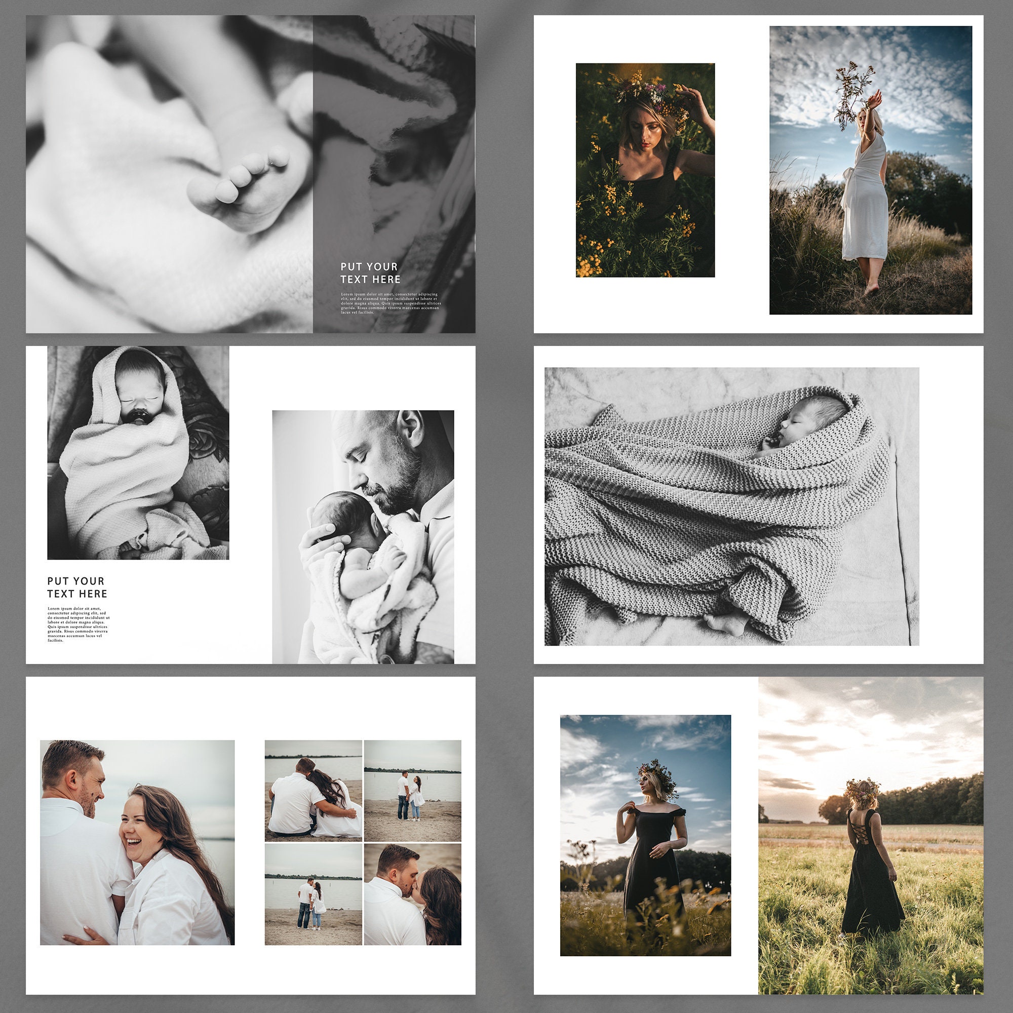 Photobook Portfolio Photography Lookbook Photoshop Template, A4, 28 ...