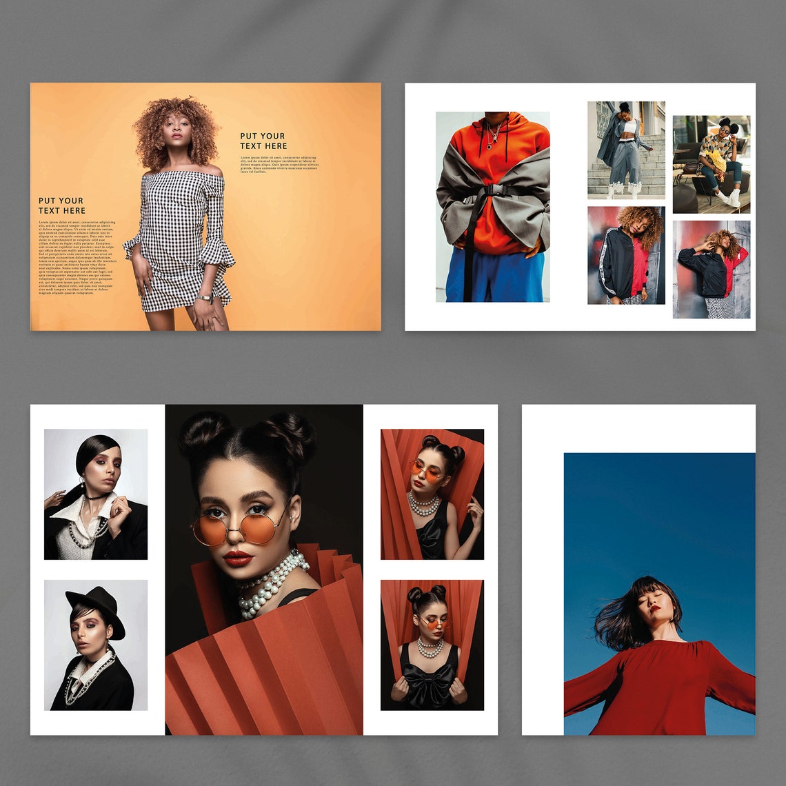 Photoshop Portfolio Template DIN A4 Colorful Design - Etsy