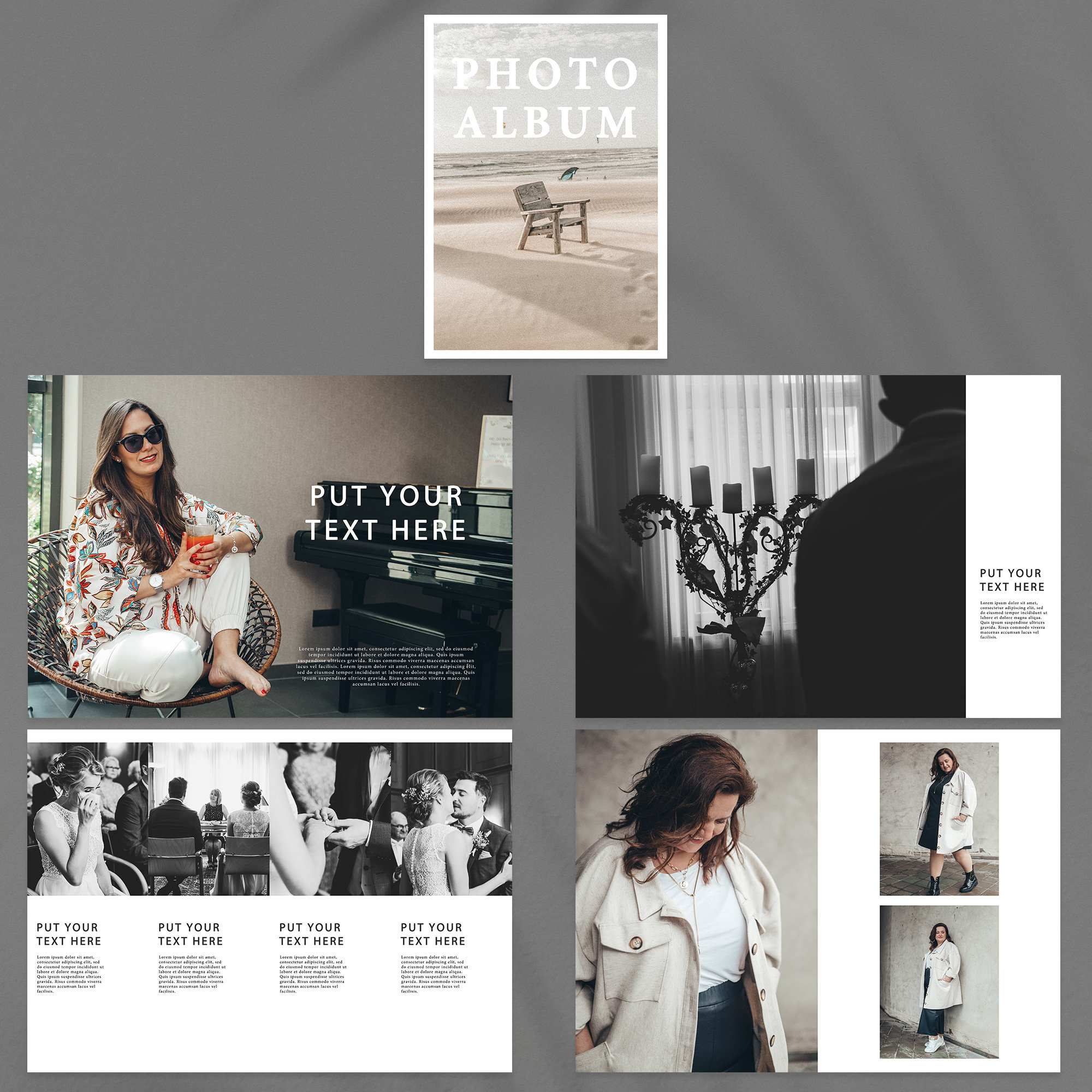 Photobook Portfolio Photography Lookbook Photoshop Template, A4, 28 ...