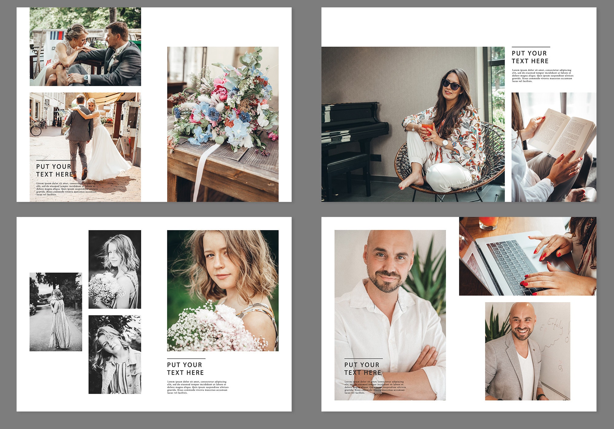 Portfolio Fashion Photography Lookbook Photobook Photoshop Template, A4 ...