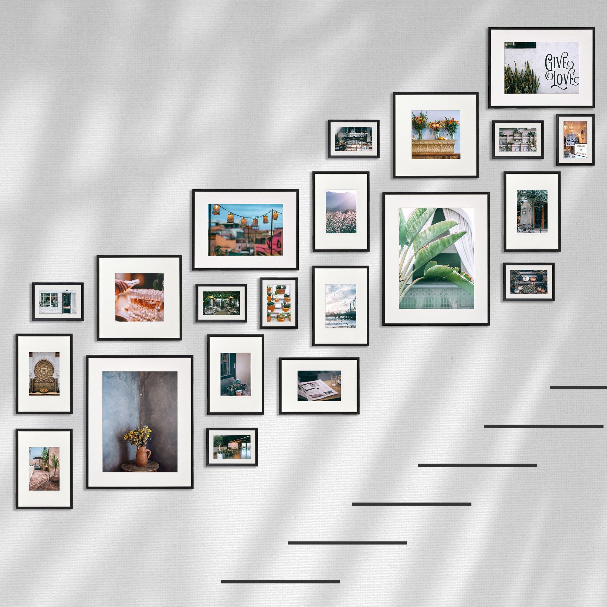 Digital Xxl DIY Picture Frame Template for Your Stairs to Print ...