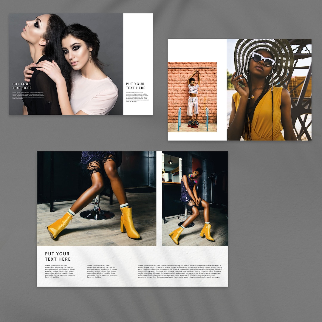 Photoshop Portfolio Template DIN A4 Colorful Design - Etsy