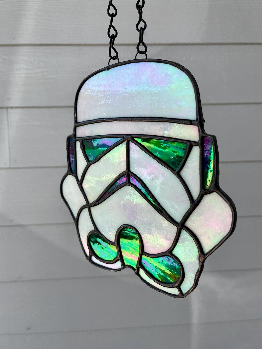 Stormtrooper Helmet Stained Glass Suncatcher: Star Wars Decor - Etsy