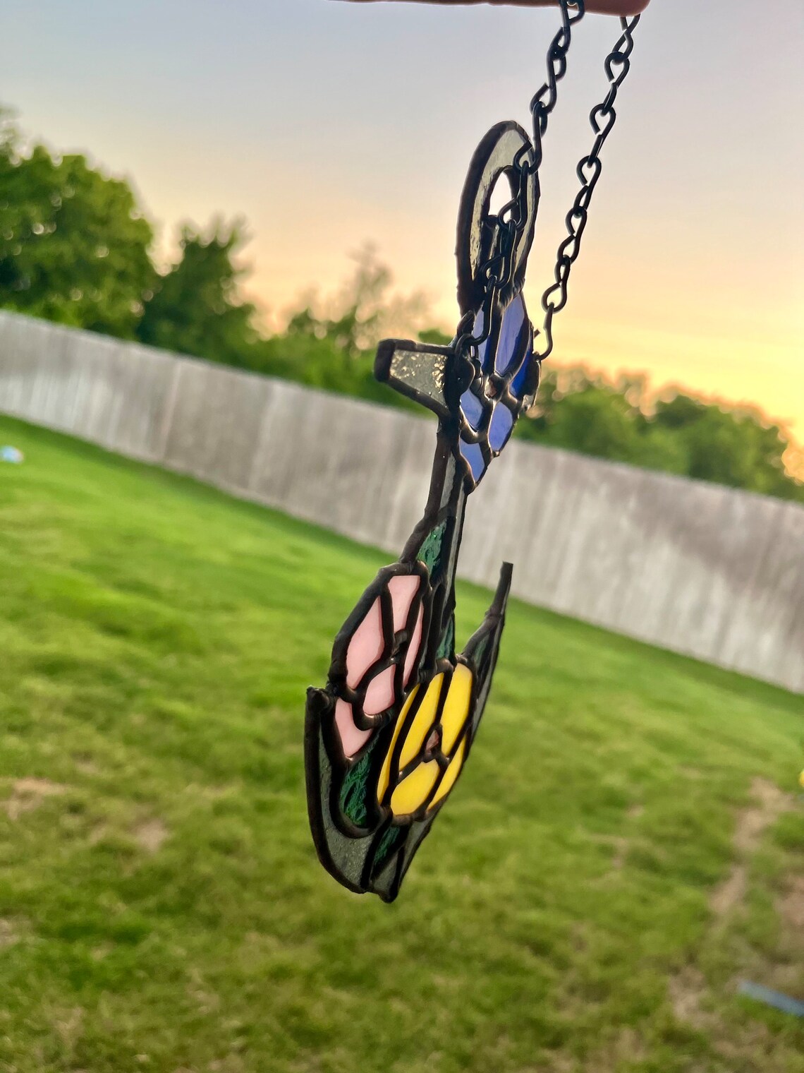 Nautical Anchor Stained Glass Suncatcher Coastal Home Decor, Ocean ...