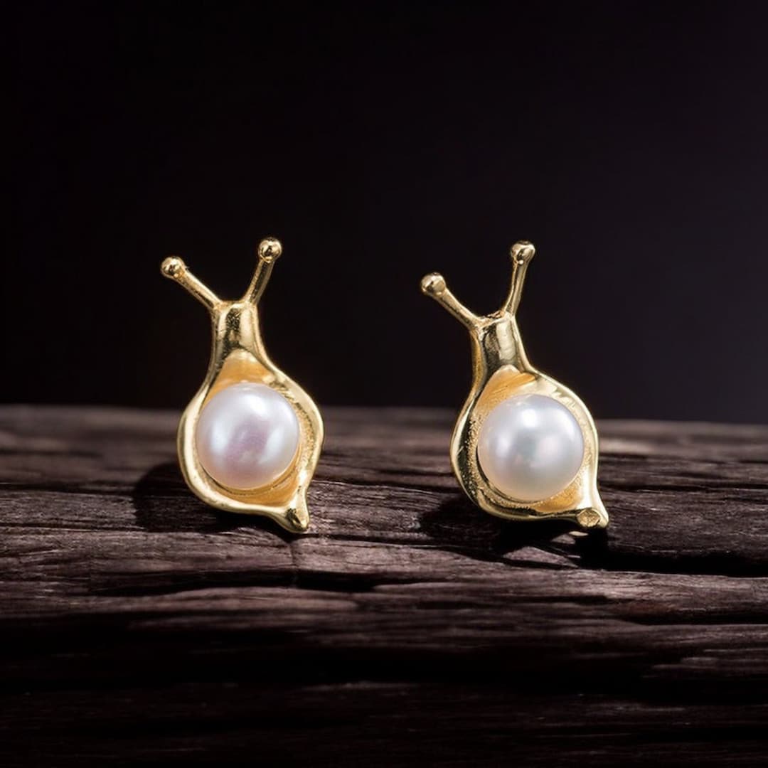 925 Sterling Silver Snail Earrings, Recycled Sterling Silver, Snail ...