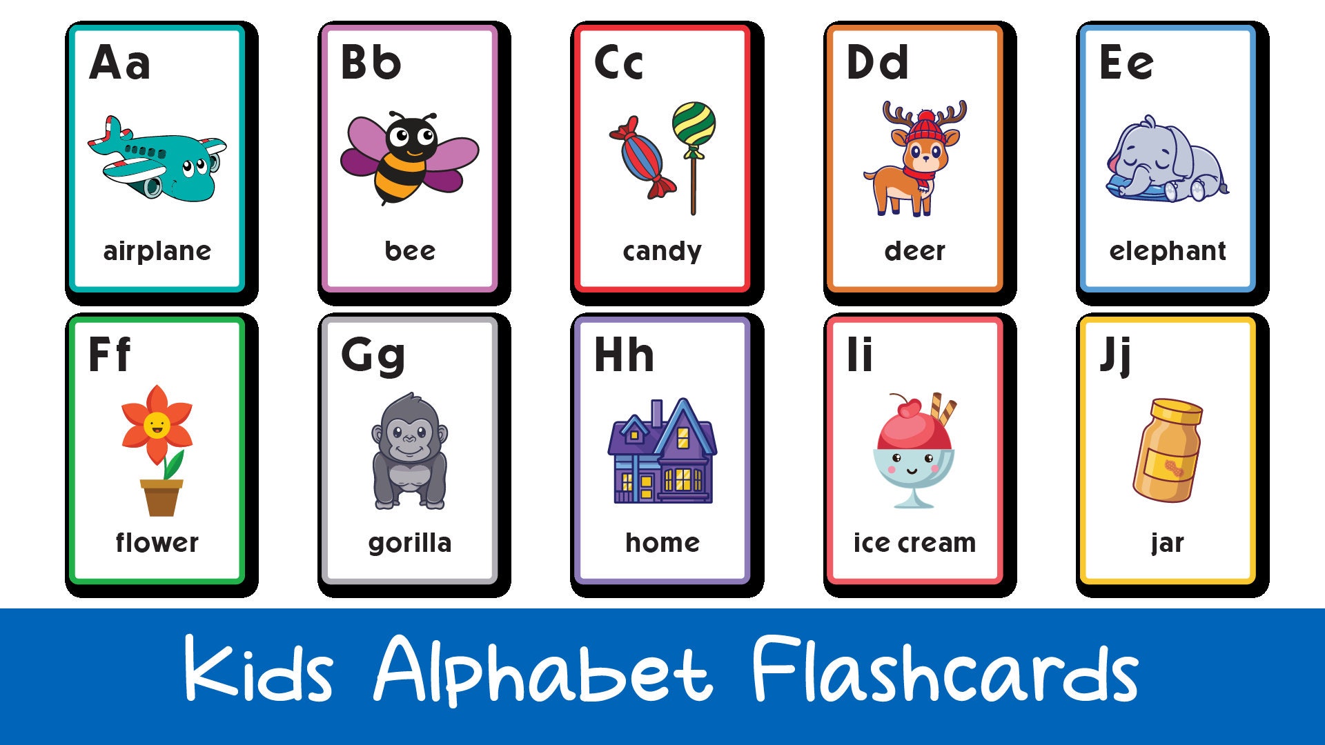Buy Printable Kids Alphabet Flashcards Online in India - Etsy