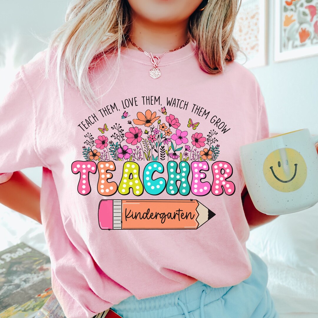 Comfort Colors Kindergarten Teacher Shirt: Back to School Tee - Etsy
