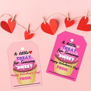 Valentine's Day Gift Tags, Sweet Treat, Printable PDF, Kids School ...