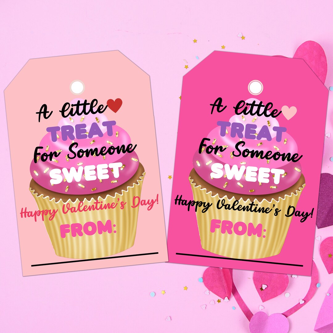 Valentine's Day Gift Tags, Sweet Treat, Printable PDF, Kids School ...