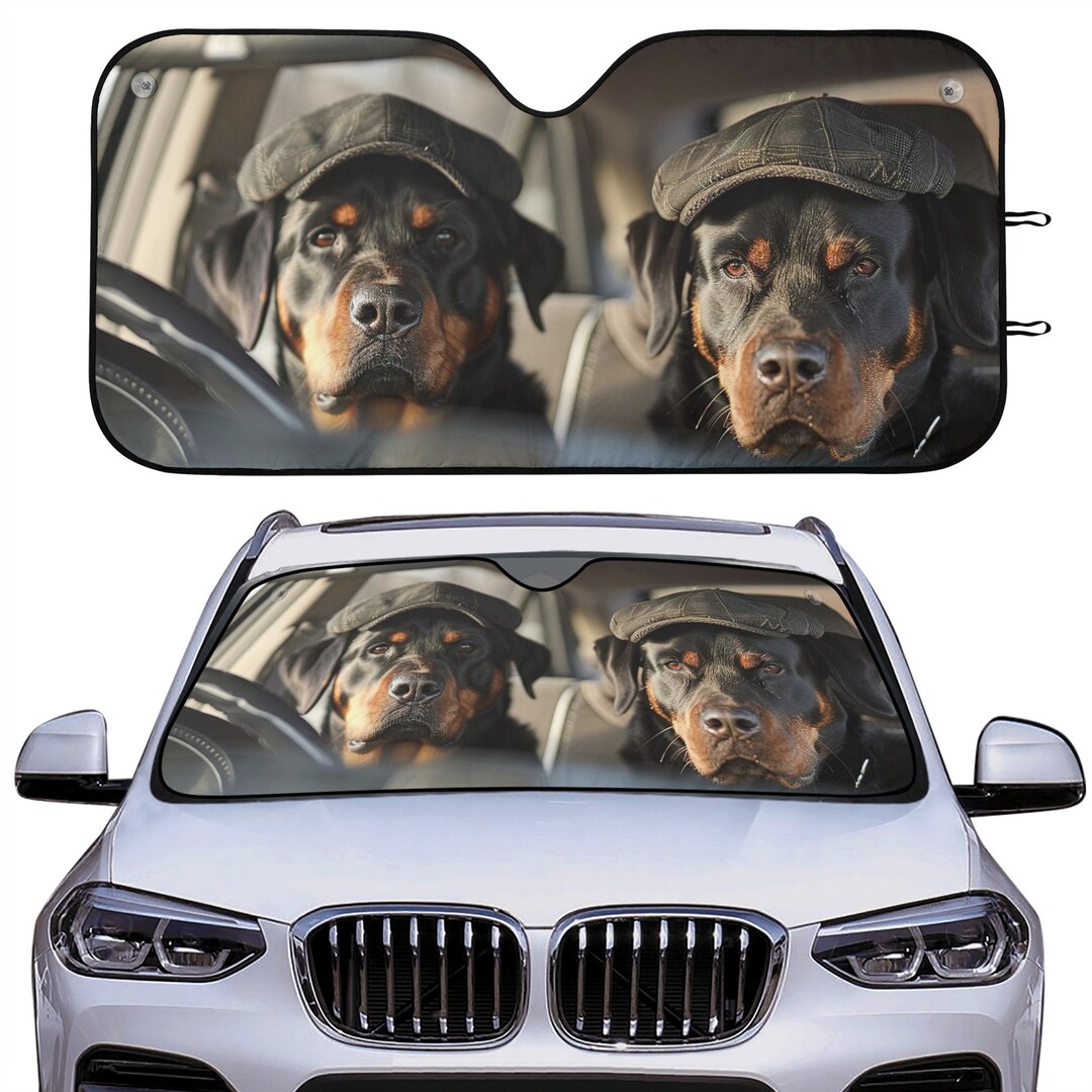 Cute and Loveable Rottweiler Car Sunshade Heat Reflector - Etsy