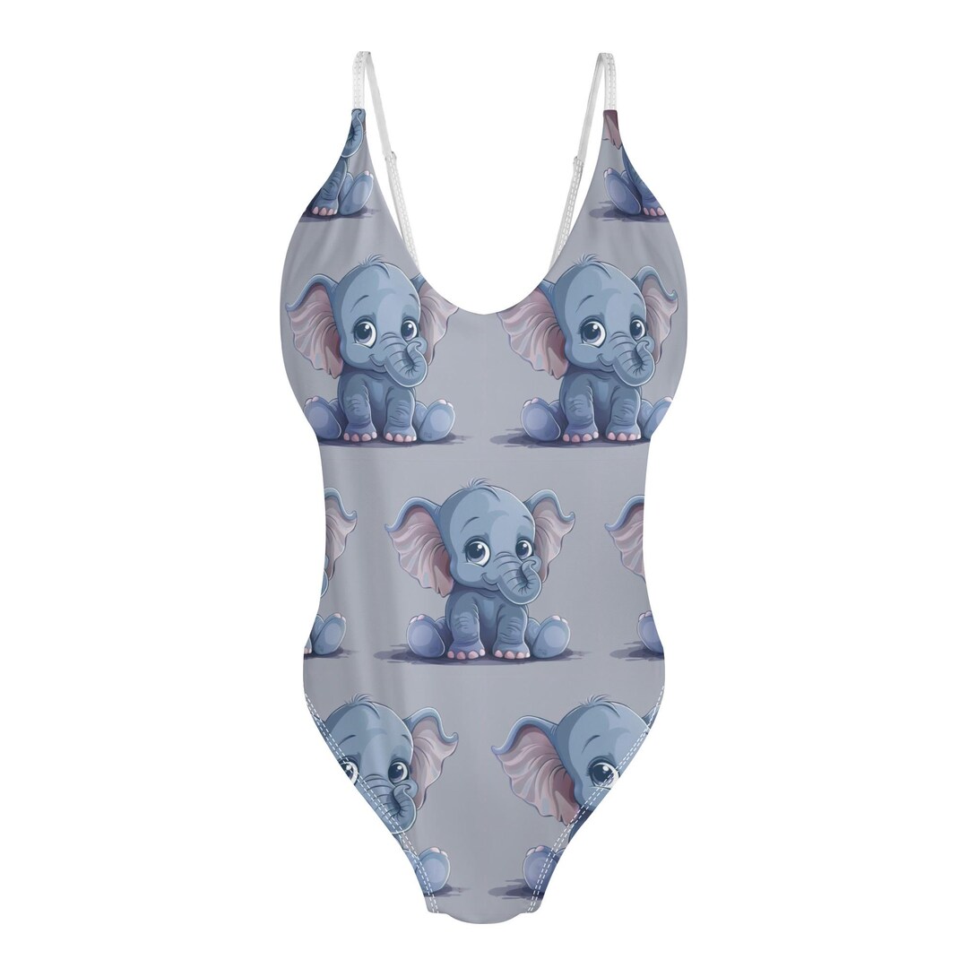 Baby Elephant One Piece Low Back Swimsuit Bathing Suit - Etsy