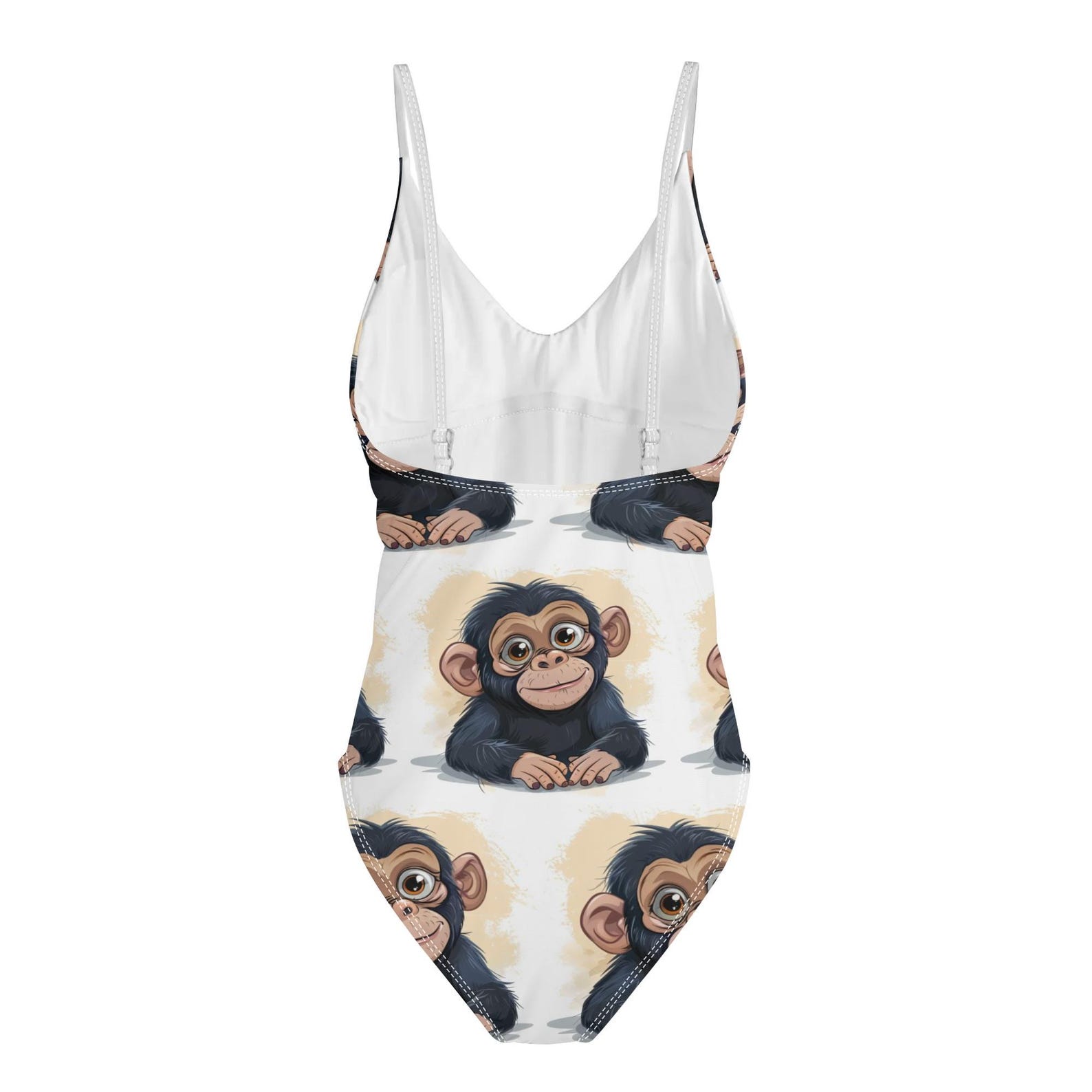 Monkey/chimp One Piece Low Back Swimsuit Bathing Suit - Etsy