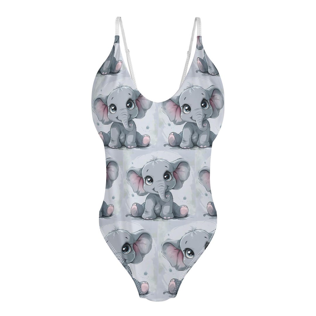 Baby Elephant One Piece Low Back Swimsuit Bathing Suit - Etsy