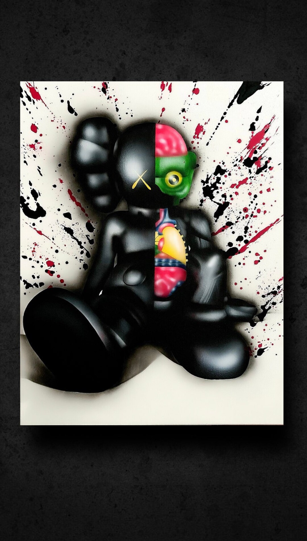 Kaws Bearbrick поп-арт стрит-арт живопись акриловая живопись - Etsy