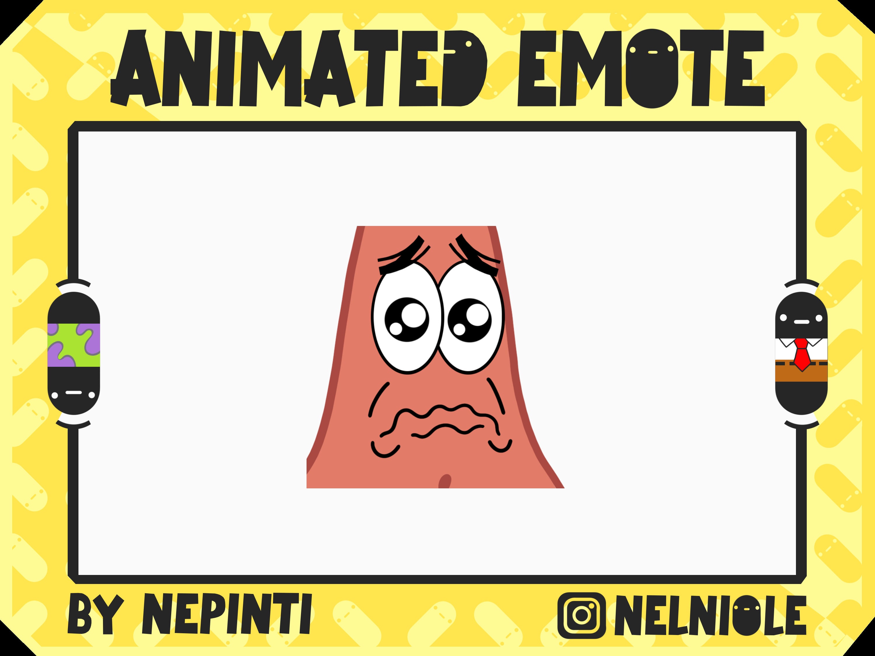 Twitch Animated Emote Sponge Bob Patrick Star Cry - Etsy