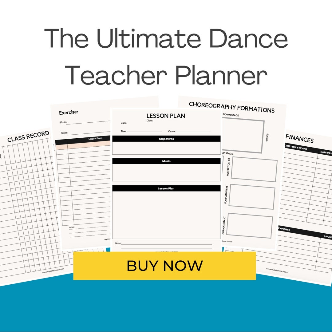 The Ultimate Dance Teacher Planner - Etsy