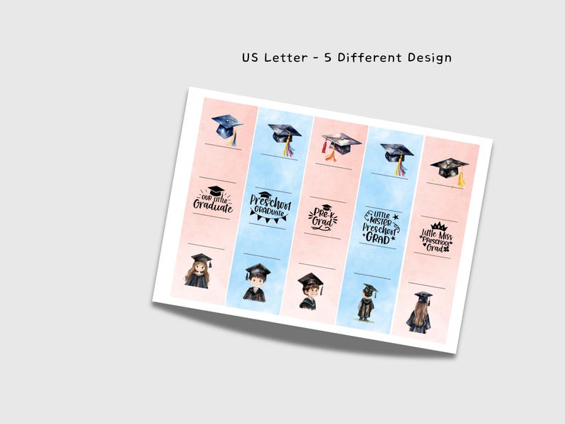 5 Design Printable Template for Graduation Days Prek, Pencil Sleeve ...