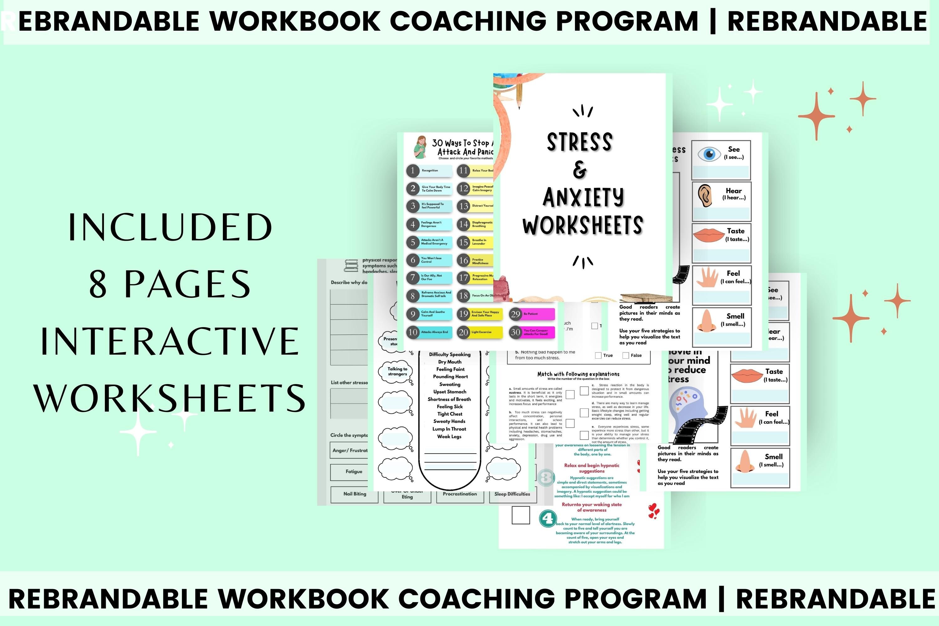 Done for You Eliminate Stress and Anxiety Workbook With CANVA - Etsy