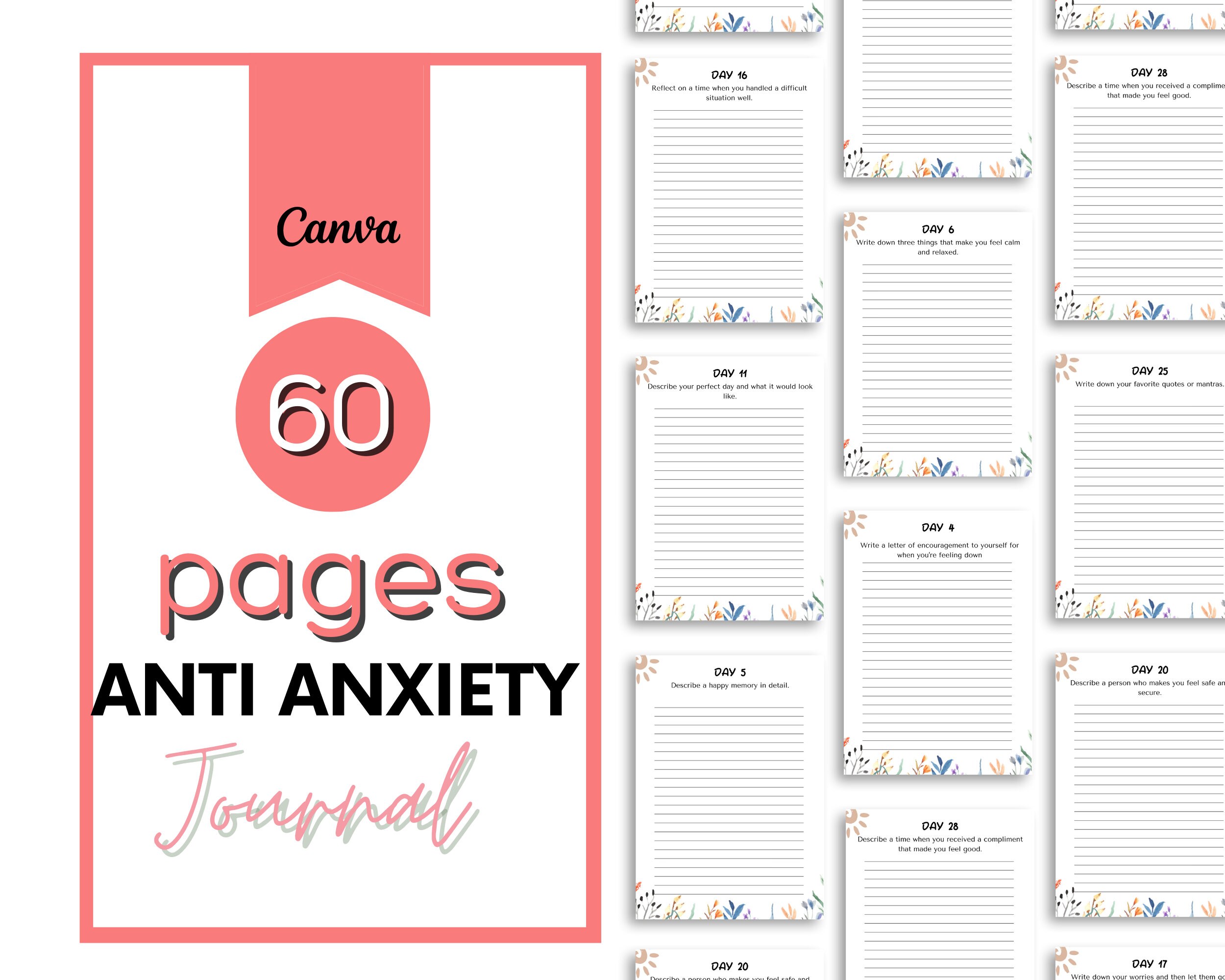 Stress Relief Journal Done for You Self-care Journaling for - Etsy