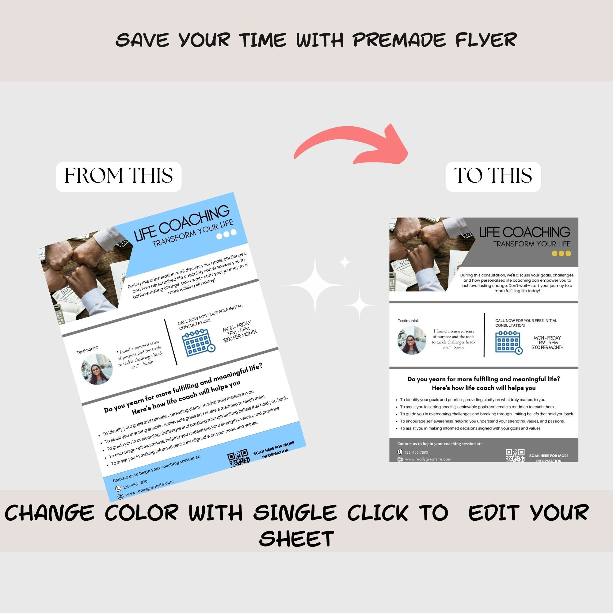 Coaching Templates Flyers, Coach Flyer, Business Flyers Template, Done ...