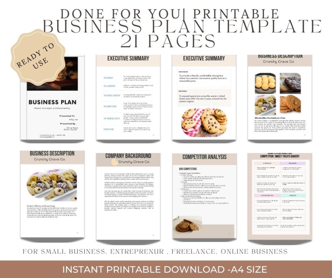21 Pages Business Plan Template, Small Business Plan, Business Proposal ...