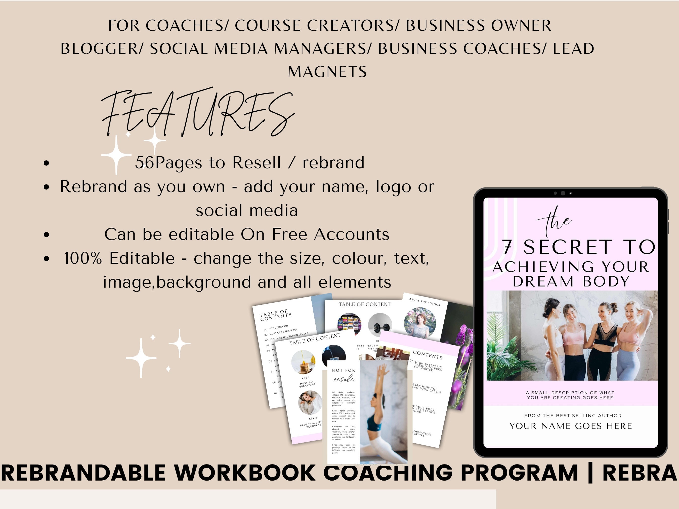 Done for You7 Secrets Achieveing Your Dream Body Brandable Ebook PLR ...