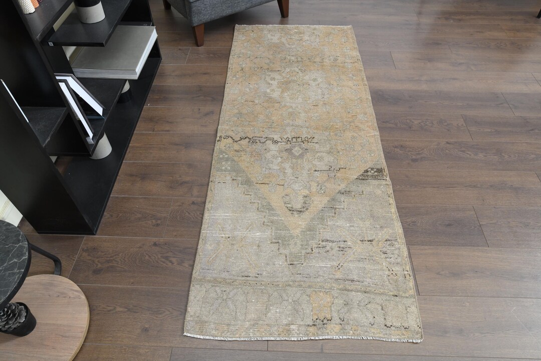 3x6 Ft, SMALL BEİGE RUG, 3x6 Turkish Rug, Vintage Oushak Rug, Handwoven ...