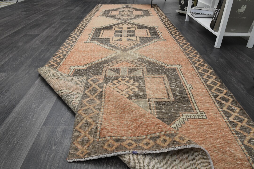 4x12.6 Ft, WIDE RUNNER RUG, Medallion Runner, Home Decor Rug, Handwoven ...