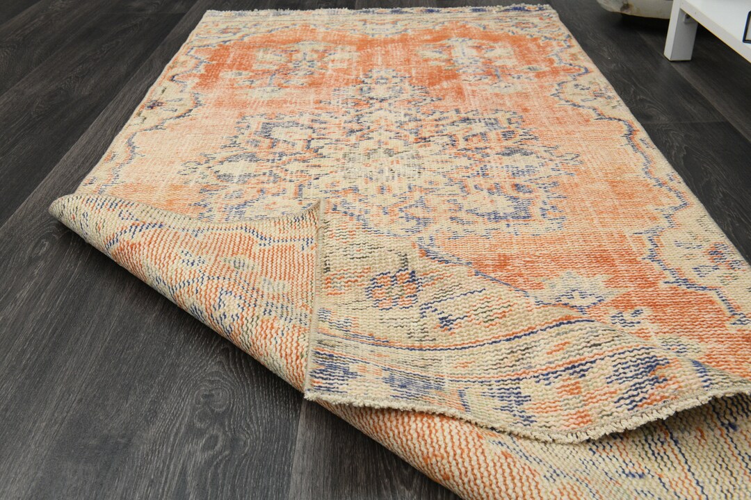 2.6x5.9 Ft Vintage Runner Rug, Natural Runner, Boho Decor Handwoven Rug ...