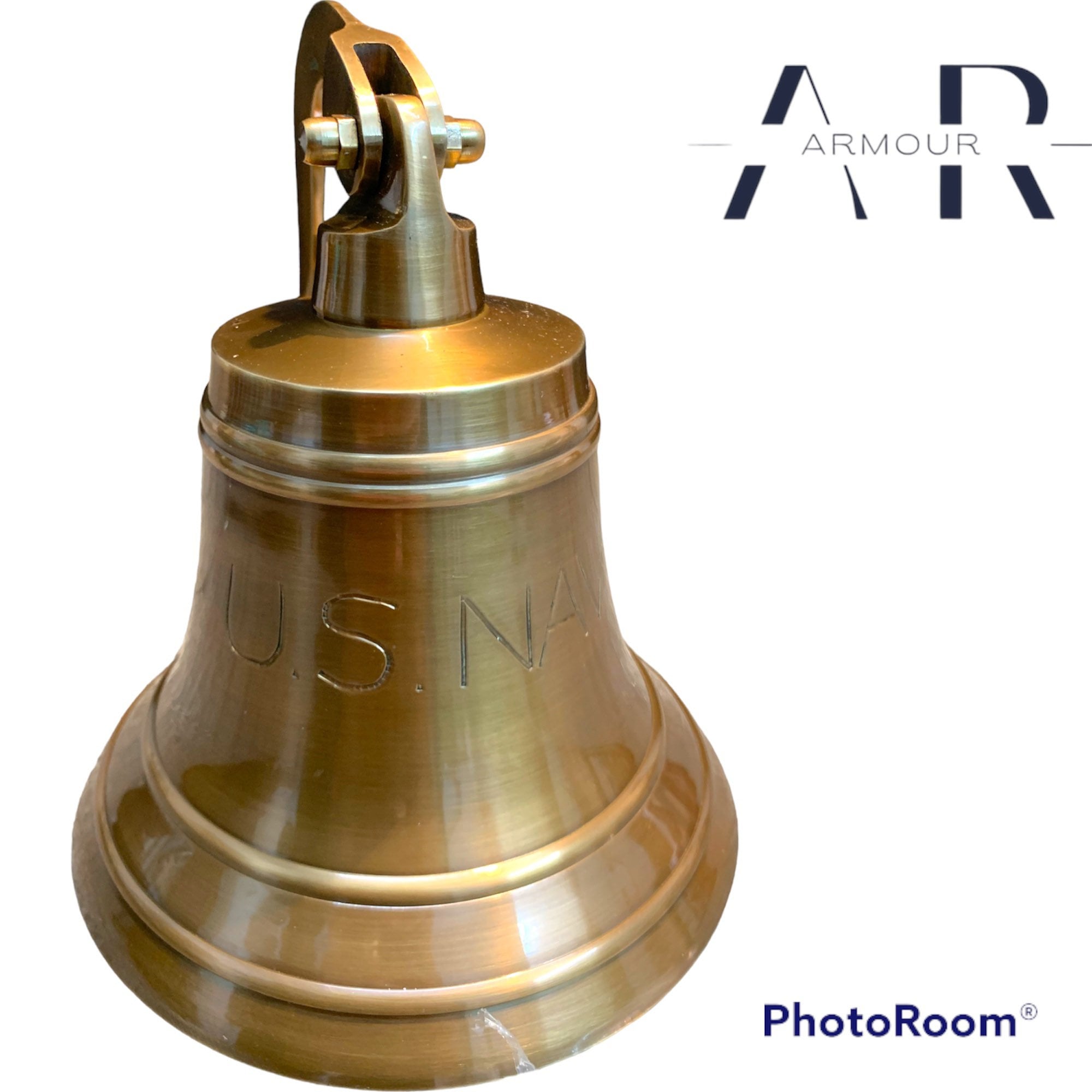 Brass Ship Bell Wall Hanging Bracket US Navy Antique Door Bell - Etsy