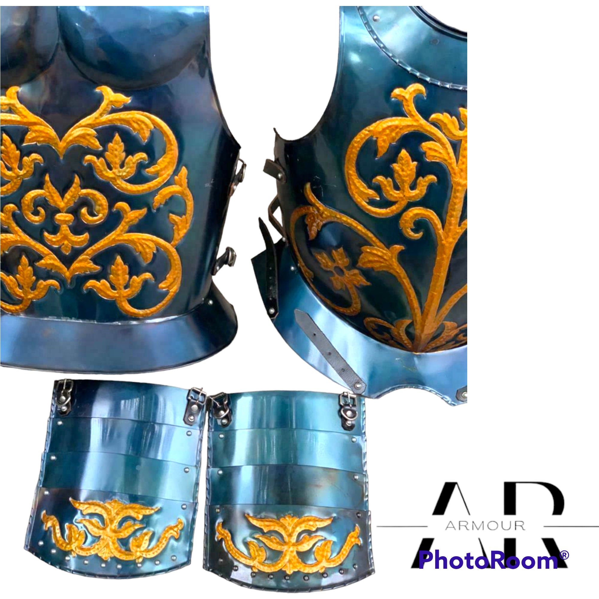 Medieval 18 Gauge Steel French Cuirass Full Embossed Knight Breastplate ...