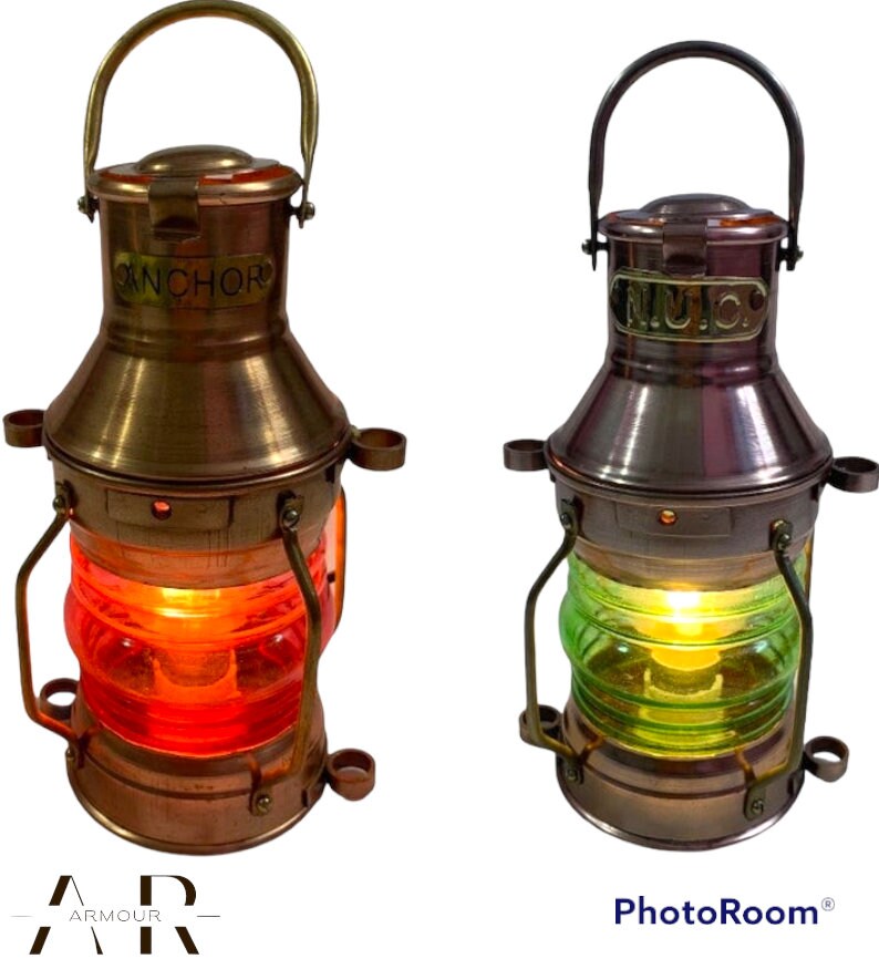 Copper Finish Nautical Maritime Electric Ship Lantern Marine Boat Light ...
