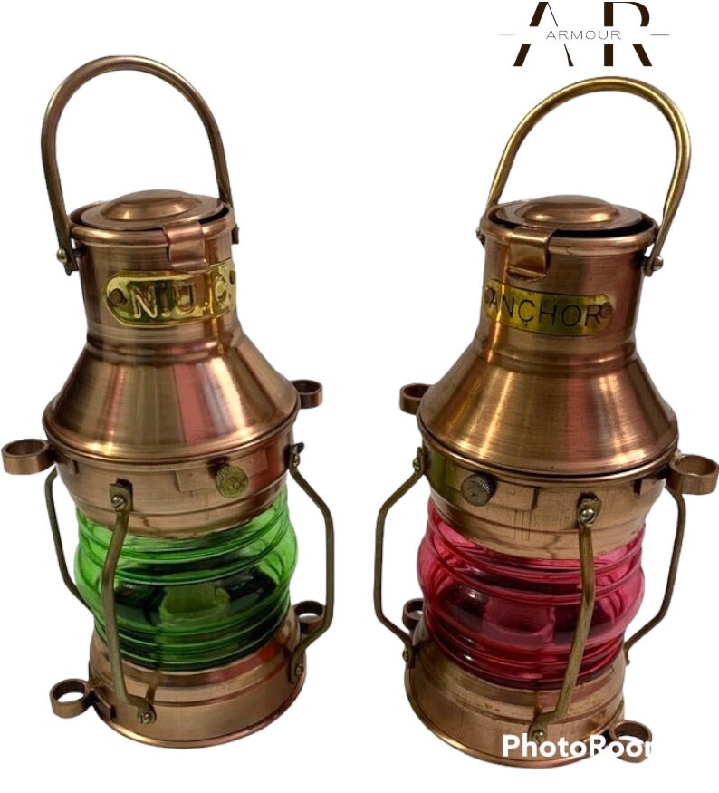 Copper Finish Nautical Maritime Electric Ship Lantern Marine Boat Light ...